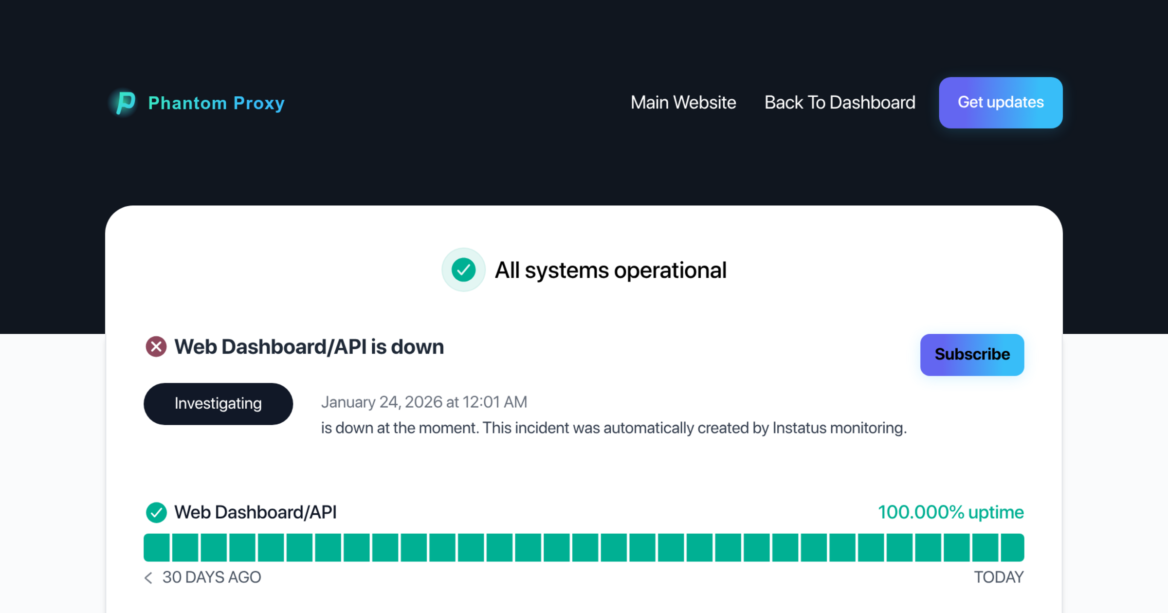Phantom Proxy - Status
